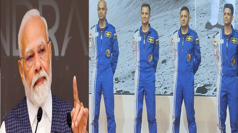 PM मोदी ने देखा इसरो का गगनयान, देश को 'गगनवीरों' से मिलवाया| PM modi ...