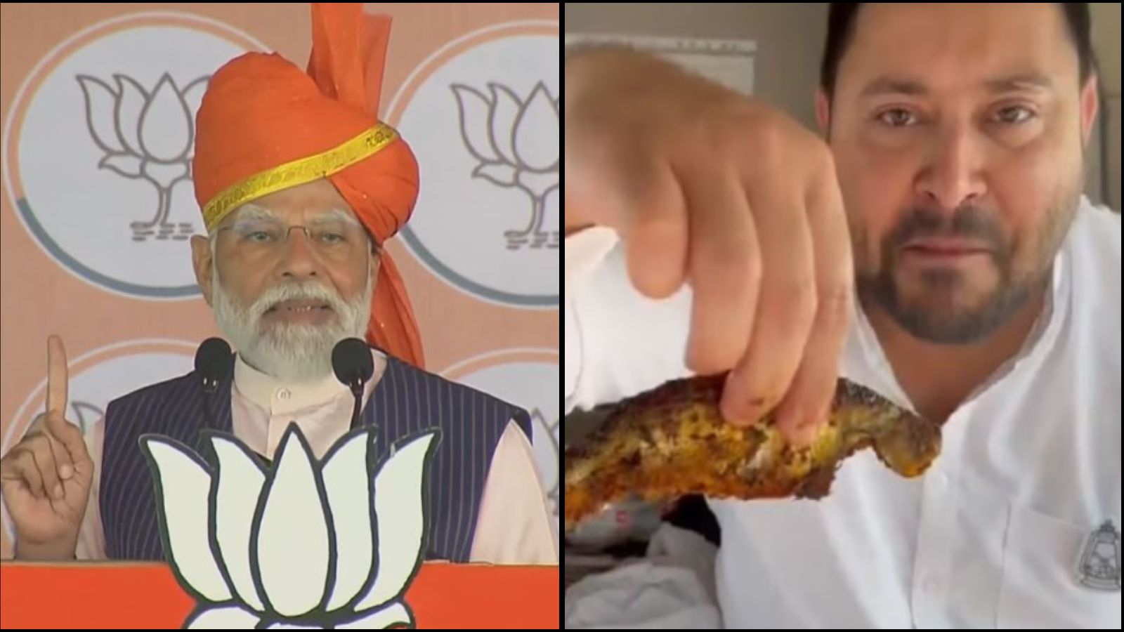 पीएम मोदी ने विपक्षी नेताओं के नवरात्रि-सावन में मांस खाने के वीडियो पर ...