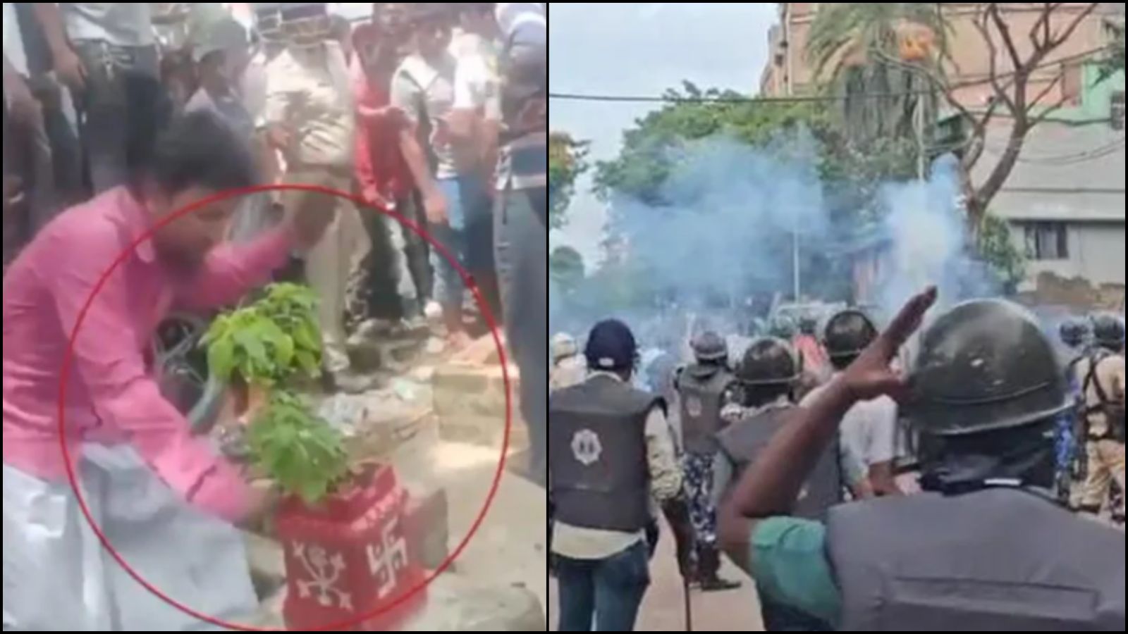 कोलकाता के महेशतला में हिन्दुओं के तुलसी मंच बनाने पर हिंसा पर उतारू ...